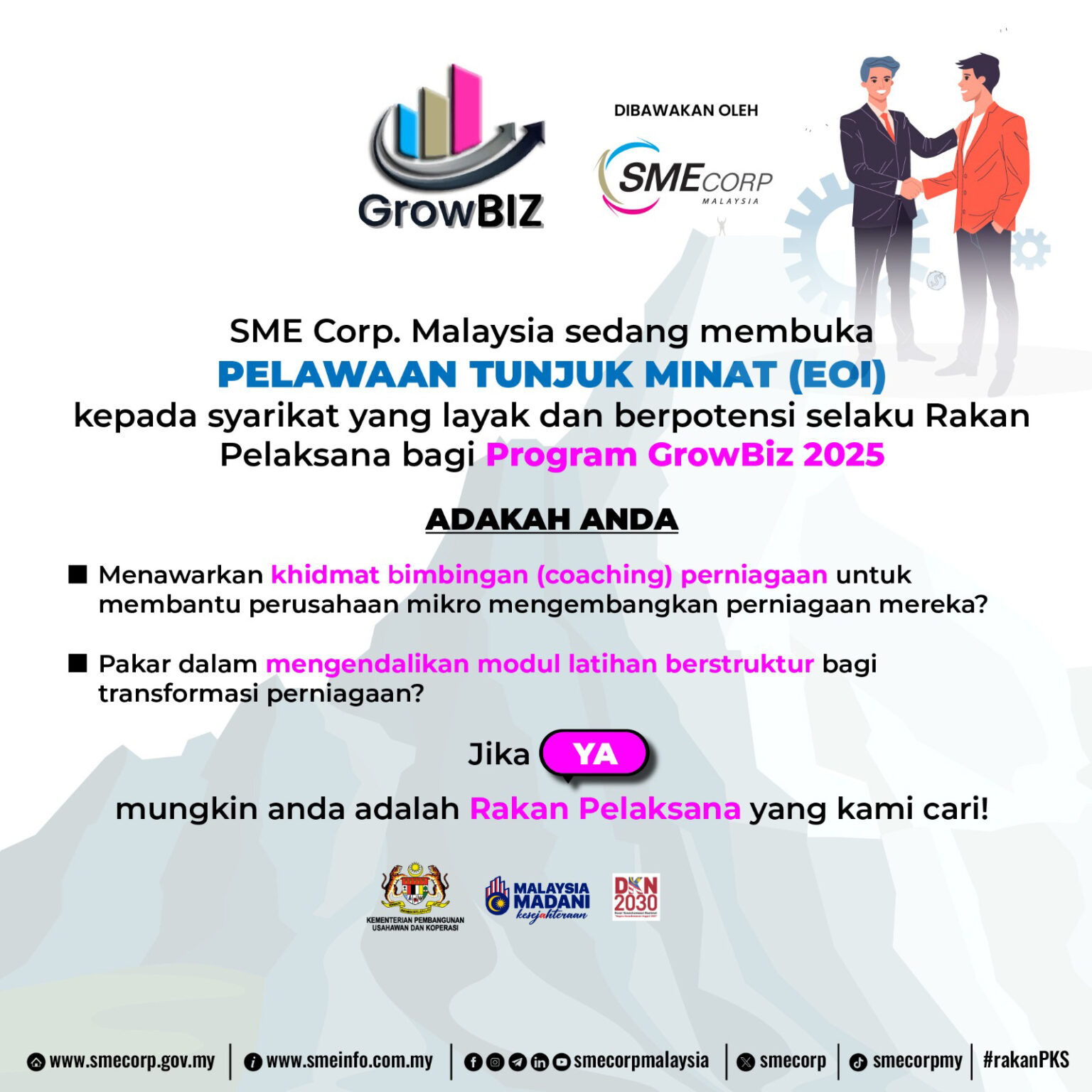Rakan Pelaksana Program GrowBiz 2025 – Portal Transformasi Rakyat Malaysia